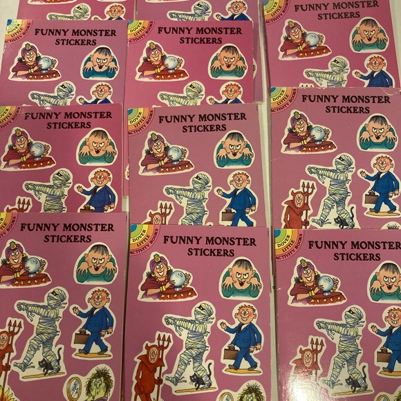 Dover | Other | 24 Dover Little Activity Books Funny Monster Stickers ...